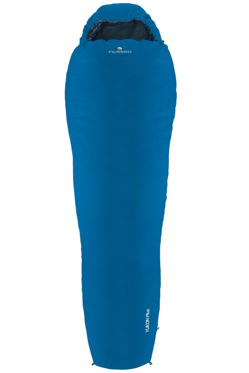 Ferrino Yukon Plus (Blue) - warm sleeping bag with left zip for camping ...