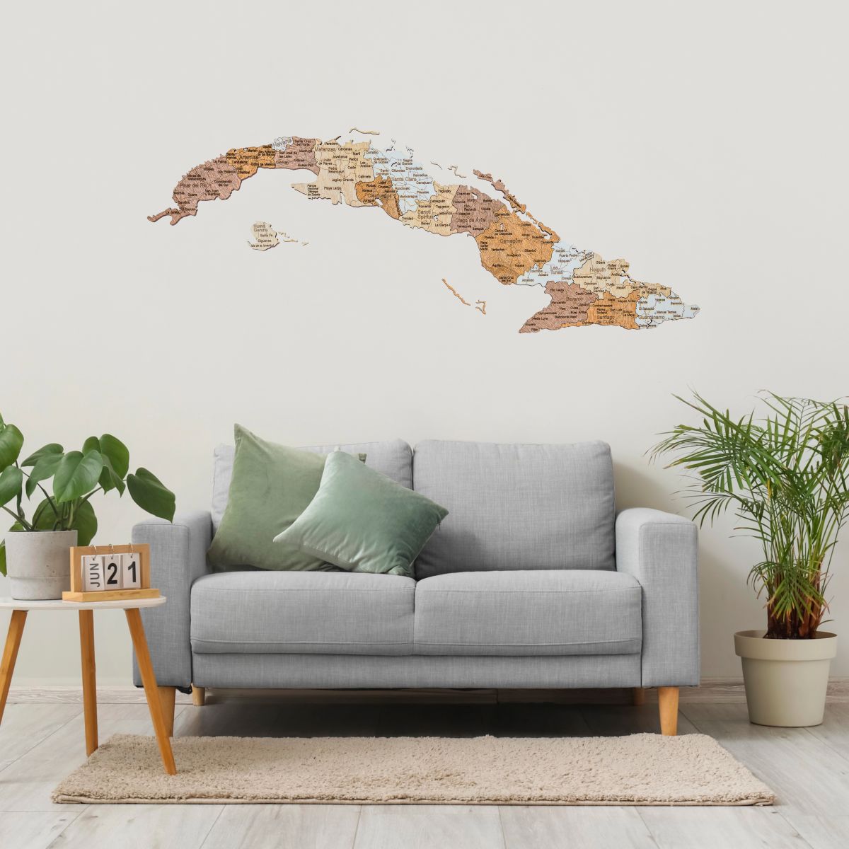 Cuba wooden map | 68travel